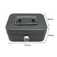 Cash Box with Lock Coin Box Metal Portable with Top Handle Holder Small ...