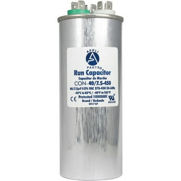 Appli Parts Dual Run Capacitor for ac 75+5 Mfd uF (microfarads) 370VAC ...