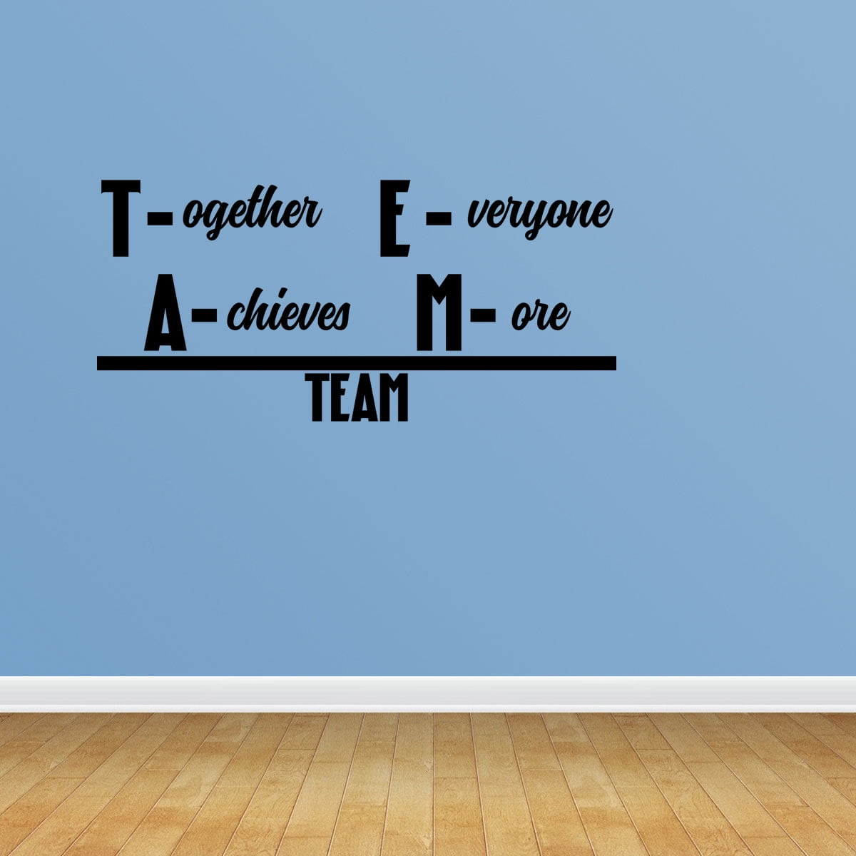 Wall Vinyl Decal Team Together Everyone Achieves More Classroom Decor ...