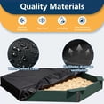 FOOWIN Large HDPE Sandbox with Cover & Liner, 78"x68"x8" Solid Sand Box ...
