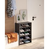 HAIOOU 5-Tier Stackable Wood Shoe Rack, Free Standing Shoe Storage ...