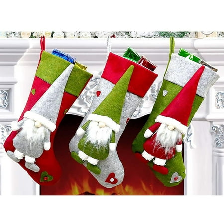 Santa Claus Stocking Set Of 3, Santa Claus Boot To Fill 49 X 23cm ...