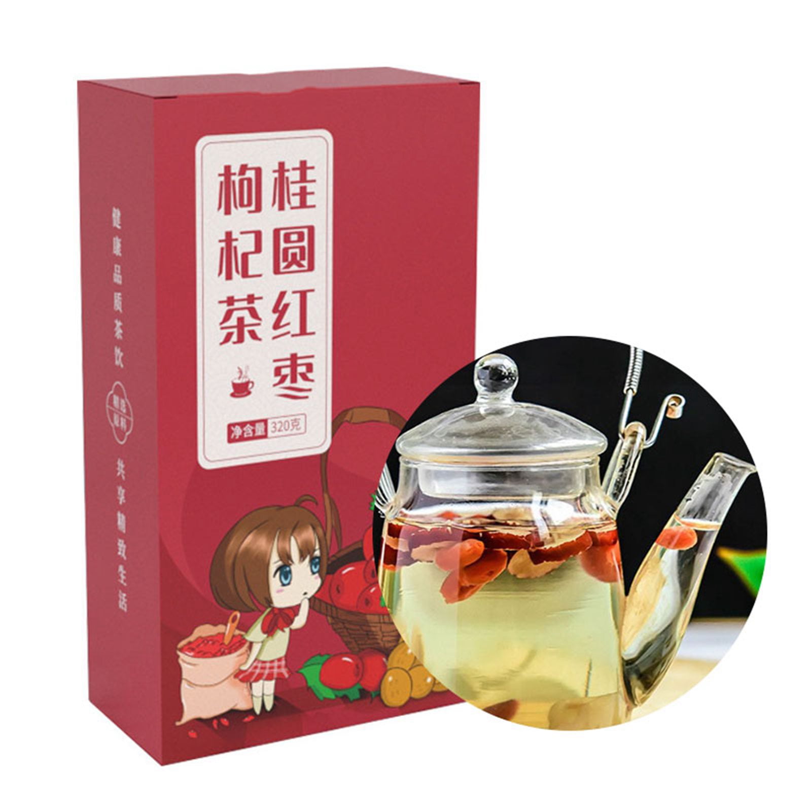 Longan Tea, 20 Unidades Wolfberry Tea 11.3oz Fácil De Llevar ...