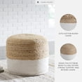 Signature Design by Ashley Sweed Valley Jute & Cotton Pouf, 19 x Inches ...