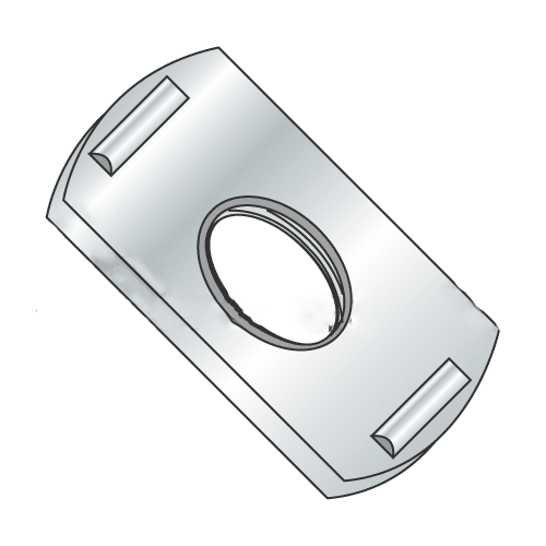 M6-1.0 Metric Tab Weld Nuts / 2 Projections / Steel / Plain (Quantity ...