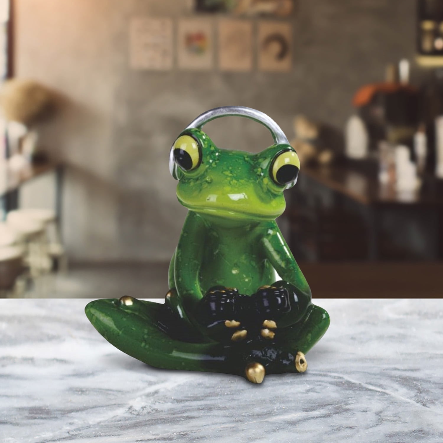 ICE ARMOR 3"H Frog Playing Game with Headset Figurine - Walmart.com
