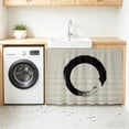 Black Circle Cabinet Curtains 11" W x 13" L Japanese Style Circle Grey ...