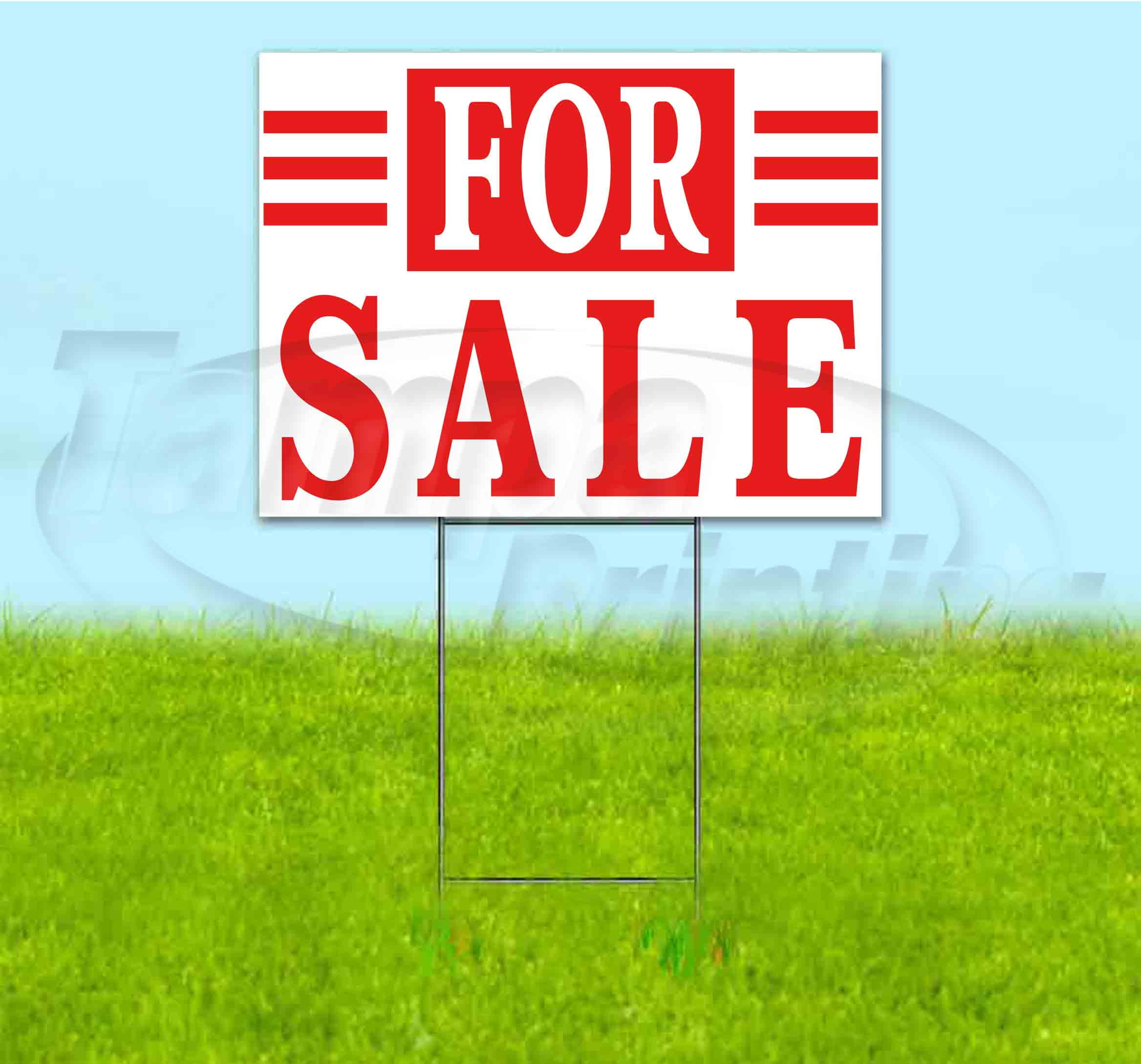 For Sale (18" x 24") Yard Sign, Includes Metal Step Stake - Walmart.com