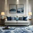 RORIA 22" Blue and White Porcelain Ceramic Table Lamp Traditional ...