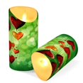 2PCS Medium Flameless Candles Lamp Flameless Candles Slanted Candle ...