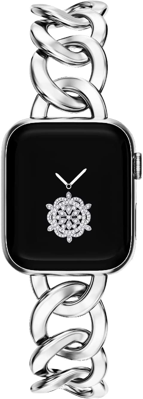 ANTHOUSE 42/44/45mm Gold Cool Chain Women Metal Smartwatch Band ...