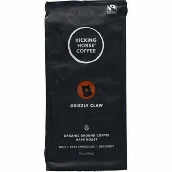 1x Kicking Horse Coffee, Grizzly Claw, Dark Roast, Whole Bean, 10 Oz ...