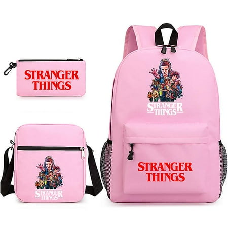 Stranger Things Print Backpack Waterproof School Bag Backpack Color ...