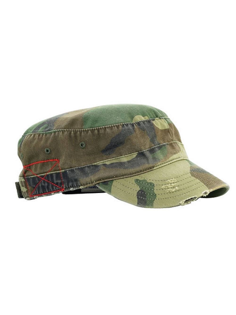 Distressed Washed Cadet Army Cap- Camo - Walmart.com