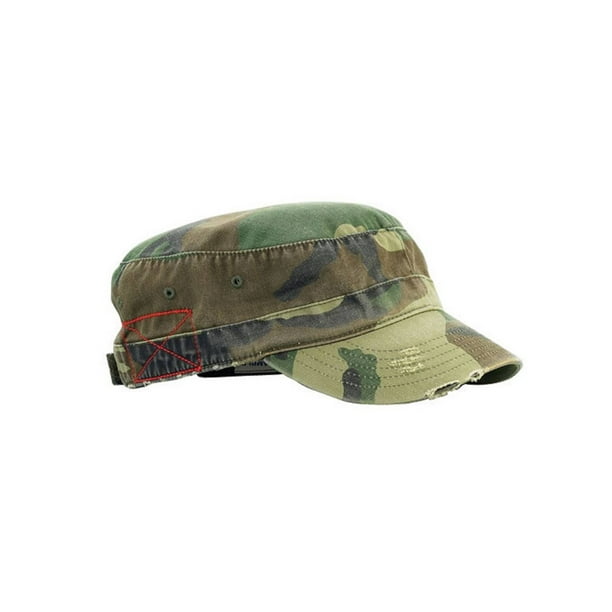 Distressed Washed Cadet Army Cap- Camo - Walmart.com