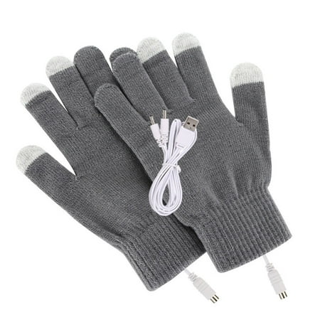 Xinxinyy 1 Pair Women Men USB Heated Glove Computer Cellphone Touch ...