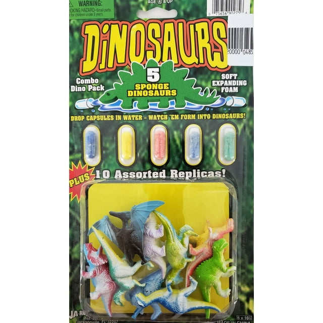JARU, Inc Dinosaurs Combo Pack - 10 Assorted Replicas w/ 5 Capsule ...