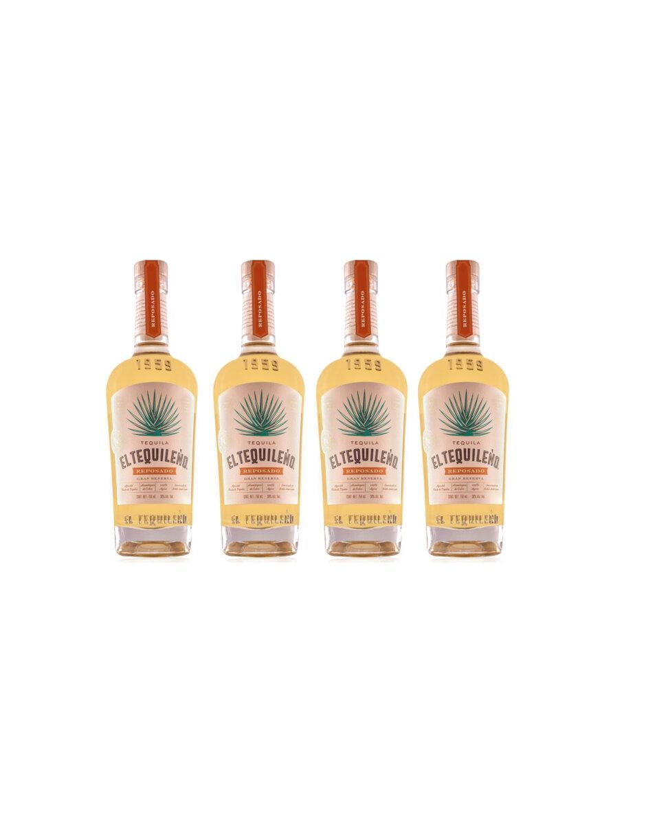 Pack de 4 Tequila El Tequileño Reposado Gran Reserva 750 ml | Walmart ...
