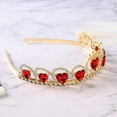 QUTETN Red Heart Crown Descendants 3 Crown Halloween Costume Headdress ...
