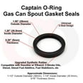 Captain O-Ring Universal Gas Can Spout Gasket Seals, 6 Pack, Synthetic ...
