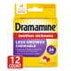 Dramamine Chewable Less Drowsy, Motion Sickness Relief, Raspberry Cream Flavor, 12 Count ...
