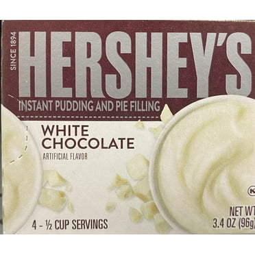 Hershey's White Chocolate Instant Pudding and Pie Filling 4 Box Bundle ...