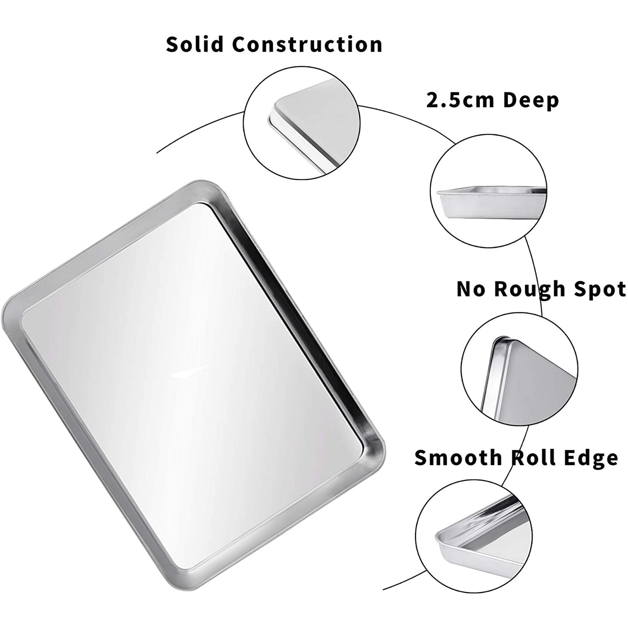 Click here for Hotelus Rongmo Baking Tray Set Of 2  22.7 X 14.7 &... prices