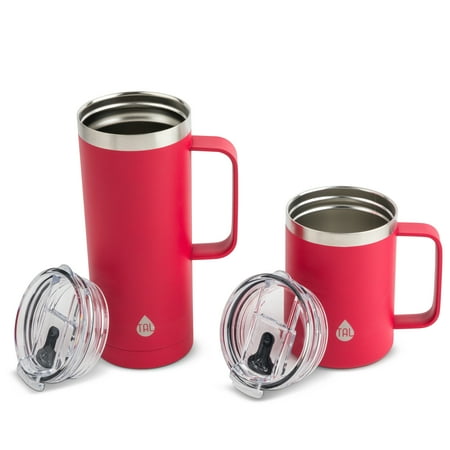 TAL Stainless Steel Mountaineer Coffee Mug 2 Pack, 20 fl oz and 12 fl ...