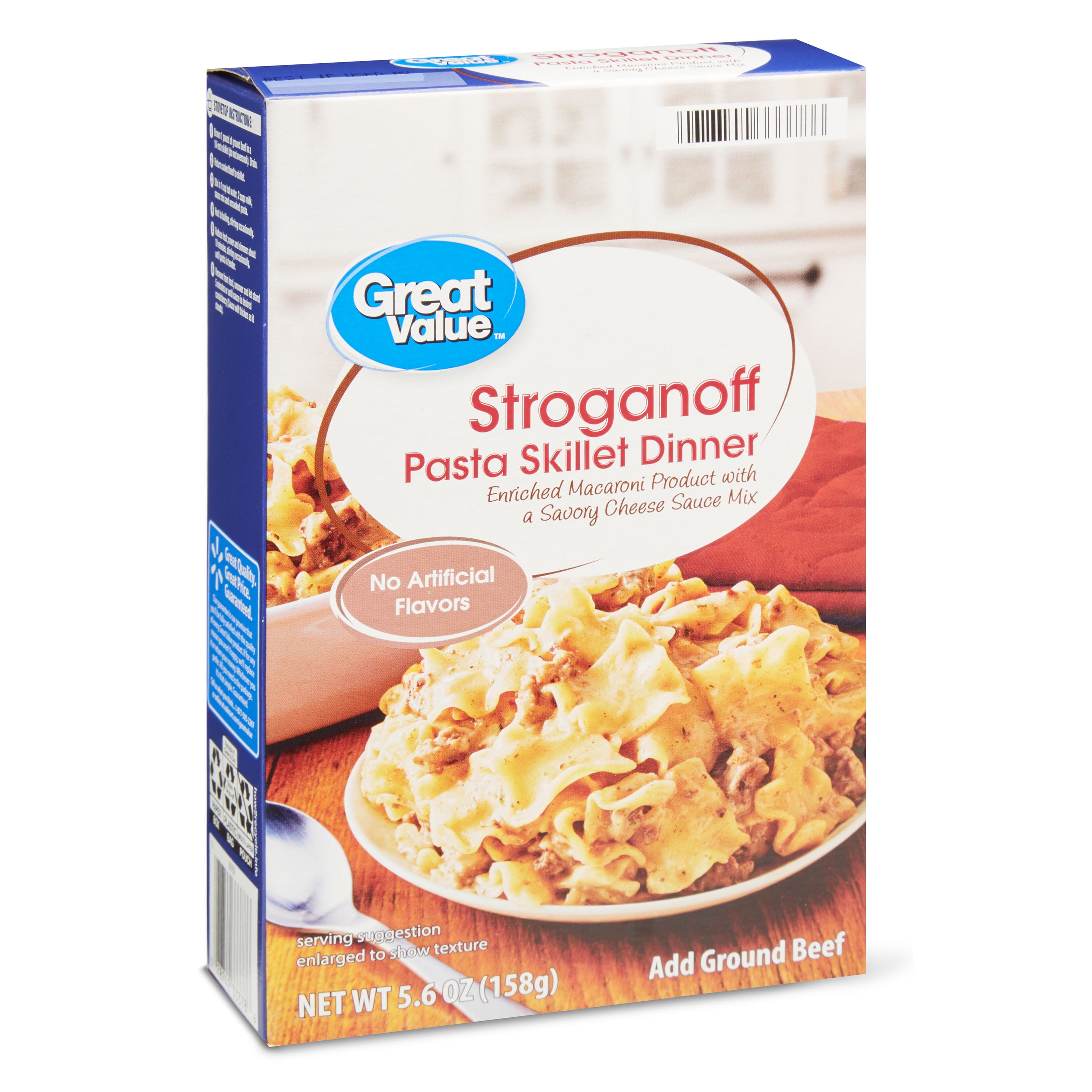 Great Value Stroganoff Pasta Skillet Dinner, 5.6 oz - Walmart.com ...