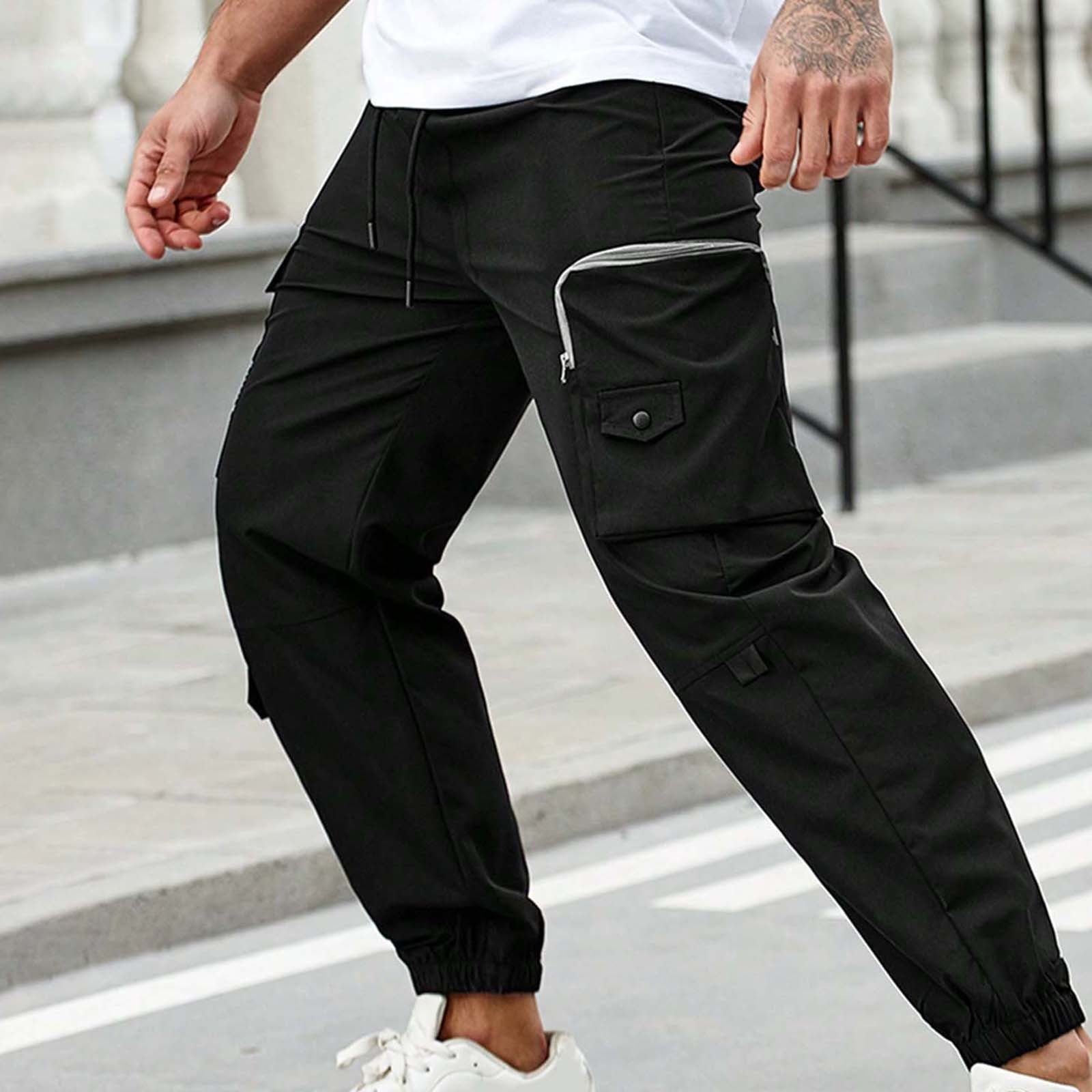 Click here for Mceream Mens Casual Cargo Sweatpants Waist Drawstr... prices