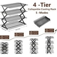 4 Tier Collapsible Cooling Rack - 3 Setting Design, Adjustable ...