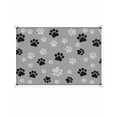 Animals Footprints Sun Shade Sail 6.5'X10' Black Dogs Paws Pattern Gray ...