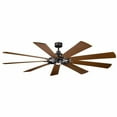 Industrial-Inspired Windmill 9-Blade Ceiling Fan in Walnut Finish with ...