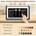 4 Slice Toaster Touch Screen, Stainless Steel Toasters Digital Timer ...