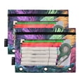 2 Pcs 3 Ring Binder Pouch Water Resistant Clear PVC Pencil Pouch for ...