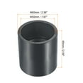 Uxcell UPVC Pipe Fitting 50mm Socket, 1 Pack Straight Coupling, Dark ...