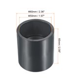 Uxcell UPVC Pipe Fitting 50mm Socket, 1 Pack Straight Coupling, Dark ...
