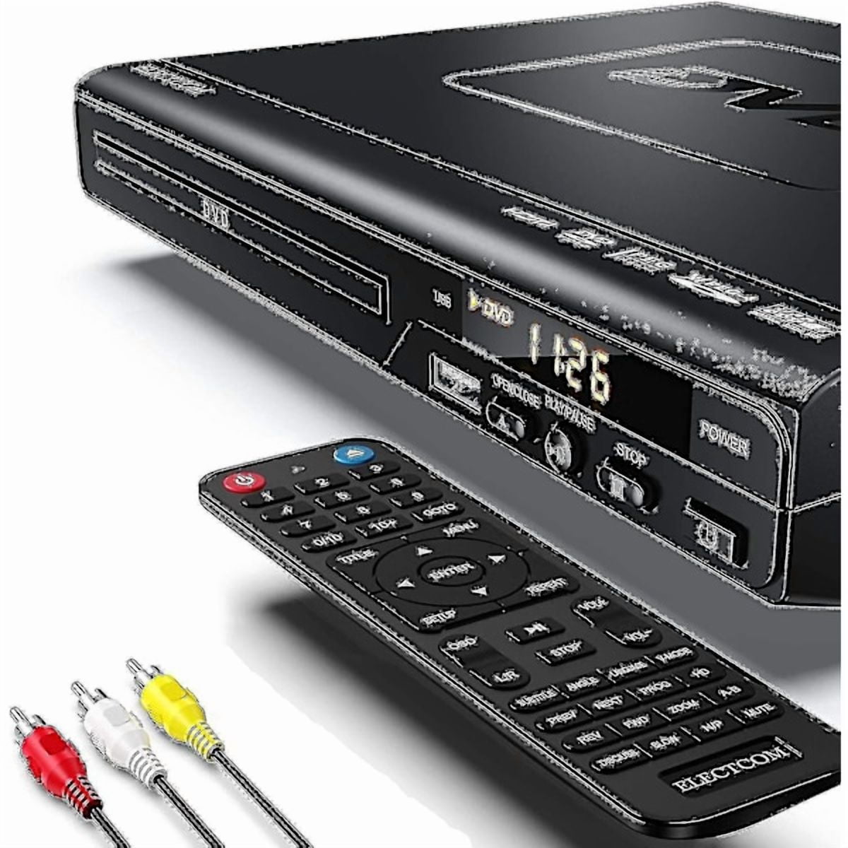 Lecteur DVD pour TV, Lecteur DVD Blu-ray avec Télécommande, Câble HDMI ...