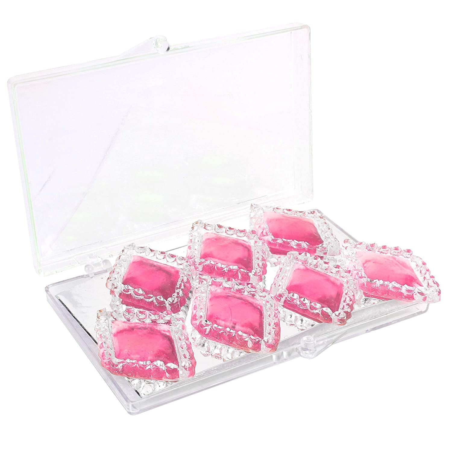 O'Creme Edible Diamond-Framed Rhombus "Diamond Shape" Gemstones 25mm x ...