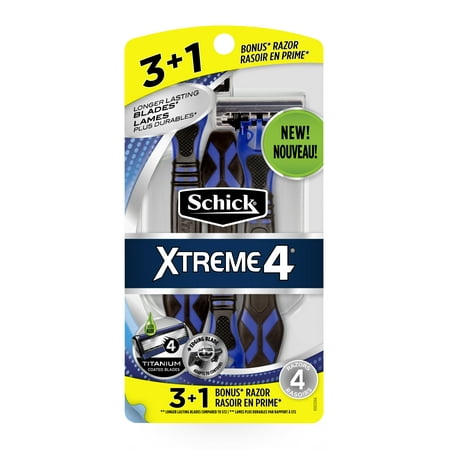 Schick Xtreme 4 Men's Disposable Razor 3+1 Bonus - Walmart.com