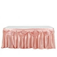 BalsaCircle 14 feet x 29" Satin Drape Banquet Table Skirt Dusty Rose ...
