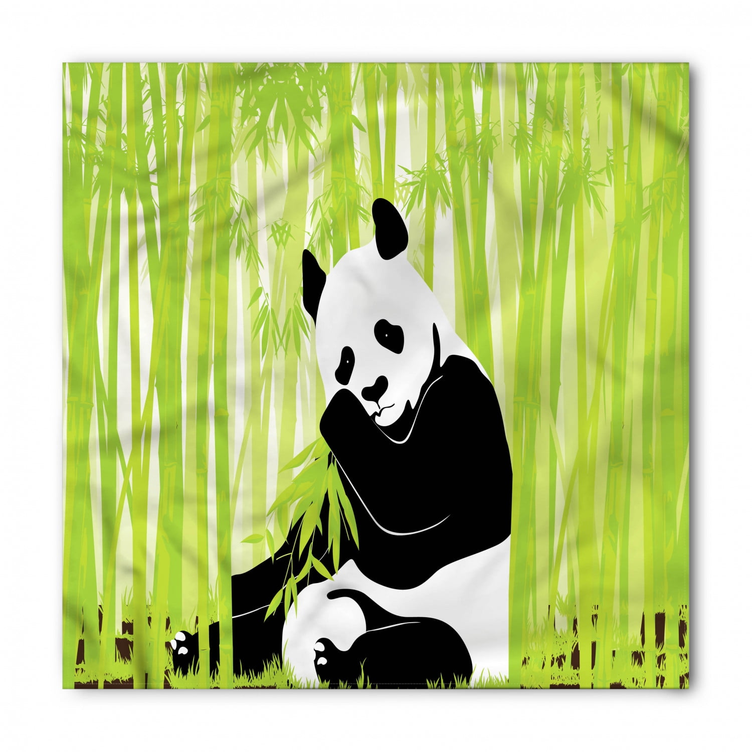 Panda Bandana, Panda in Bamboo Forest, Unisex Head and Neck Tie, by ...