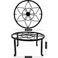 4 Pack Metal Plant Stands for Flower Pot, Heavy Duty Black Iron Potted ...