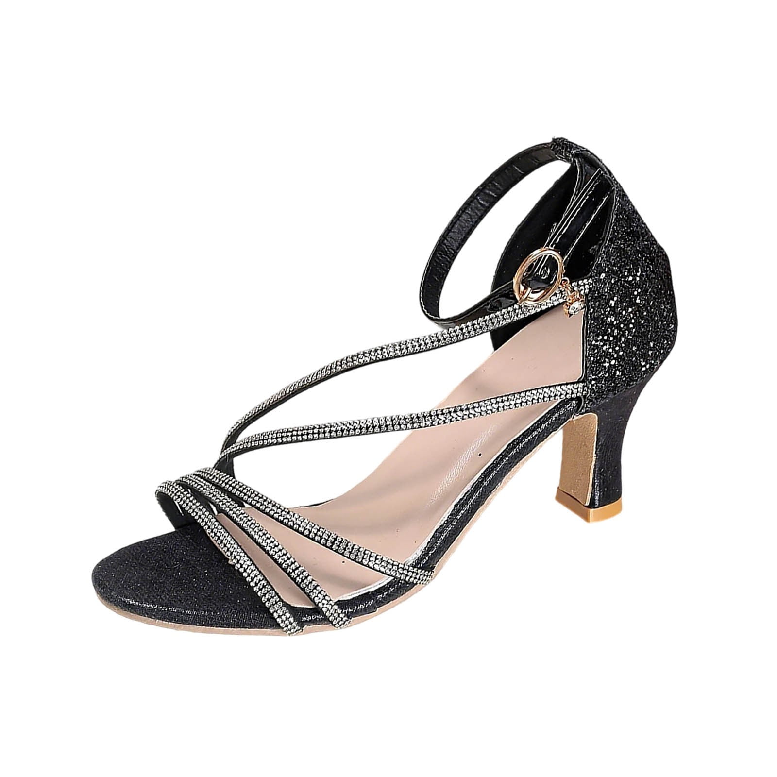 Click here for Wensltd Black Heels For Women Open Toe Wedding Pum... prices