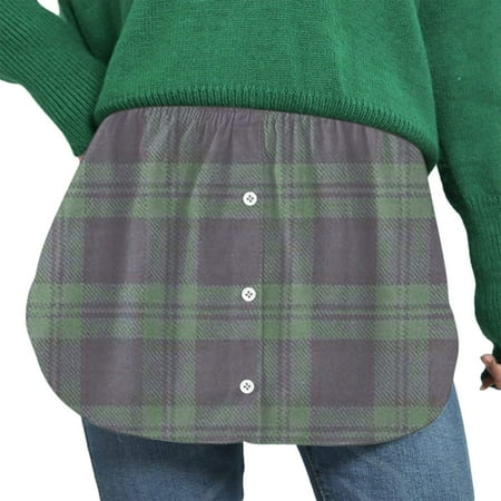 XZNGL Women Plus Size Shirt Extender For Women Fake Lower Sweep Shirt ...