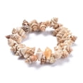 20pcs Unisex Natural Spiral Shell Stretch Bracelets Beaded Bracelets ...