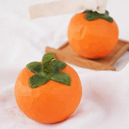 EASTIN Fake Artificial Persimmon Ornaments Wood Vivid Fruit Pattern ...