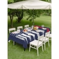 Baseball USA Flag Rectangle Outdoor Tablecloth with Umbrella Hole ...