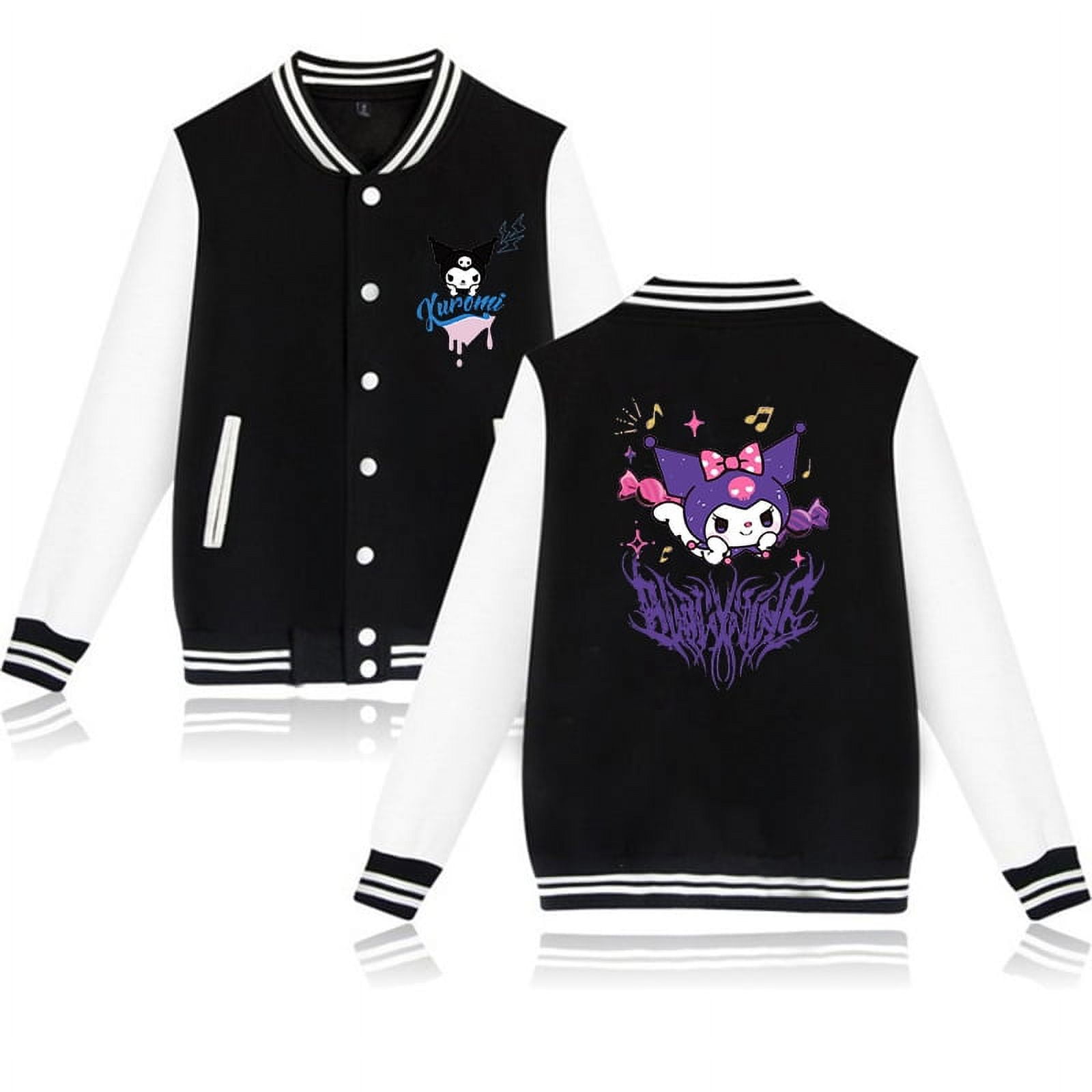 Click here for Carenweijie Y2k Baseball Jacket Kuromi Sanrio Hood... prices