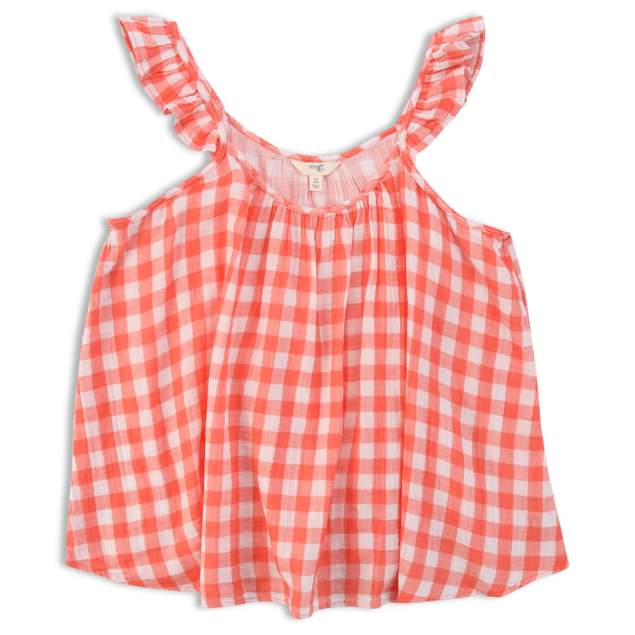 Terra & Sky Women's Plus Size Ruffle Strap Tank Top - Walmart.com